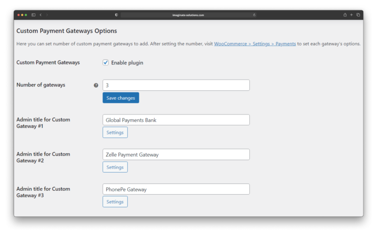 WooCommerce Custom Payment Gateway - Imaginate Solutions